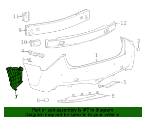 52591-62010 - Side Seal - 2016-2020 Toyota Mirai | OEM Genuine Toyota Parts