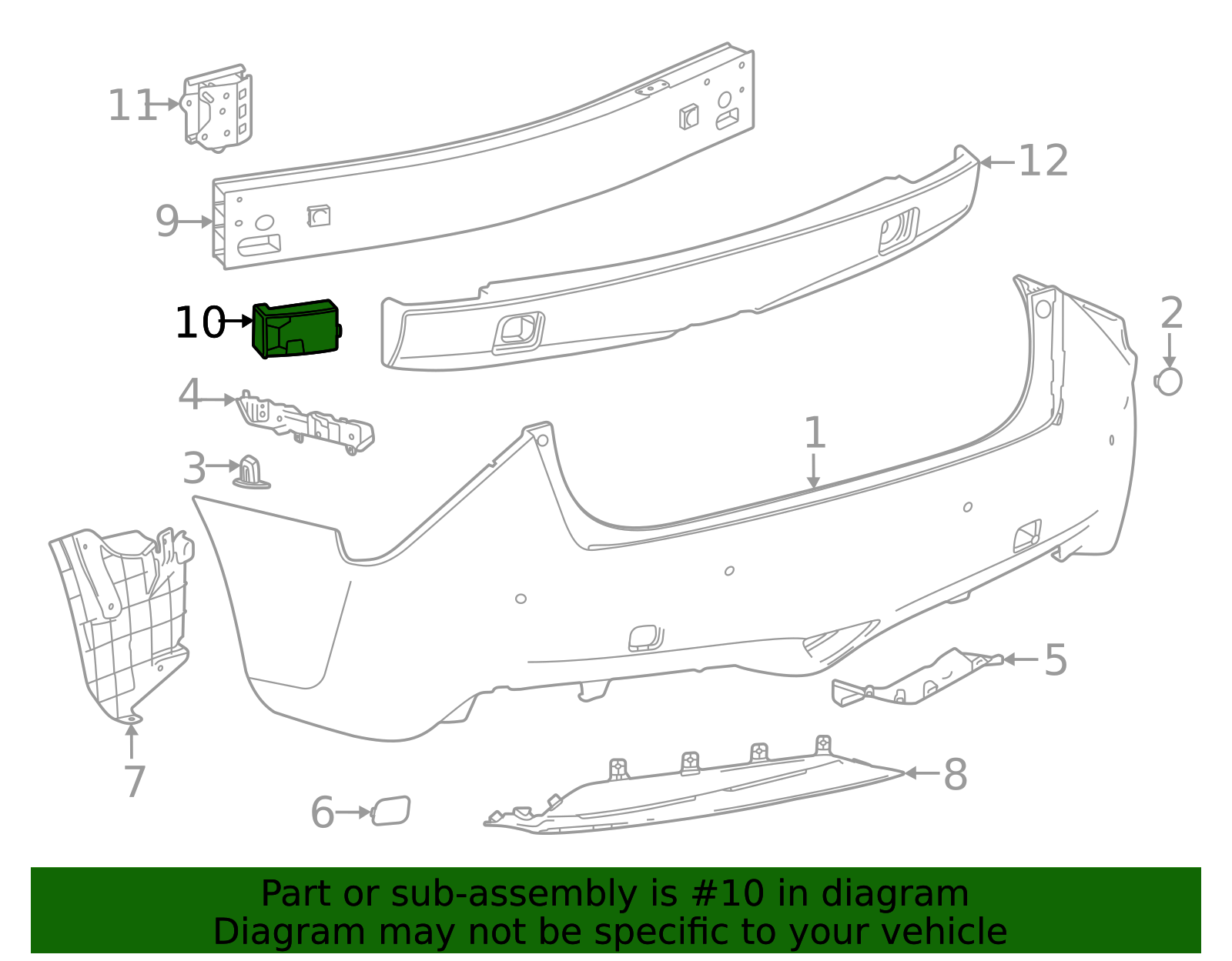2016-2020 Toyota Mirai Impact Bar Protector 52581-62010 | Toyota Parts ...
