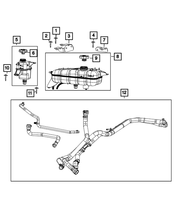 2019-2024 Ram 1500 Coolant Recovery Bottle 68309850AB | AutoNationParts.com