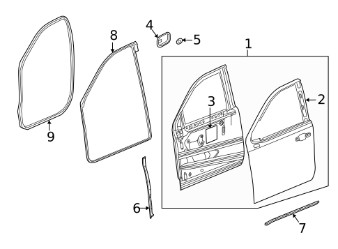 Door & Components for 2024 Cadillac Escalade ESV | GMPartsDirect.com