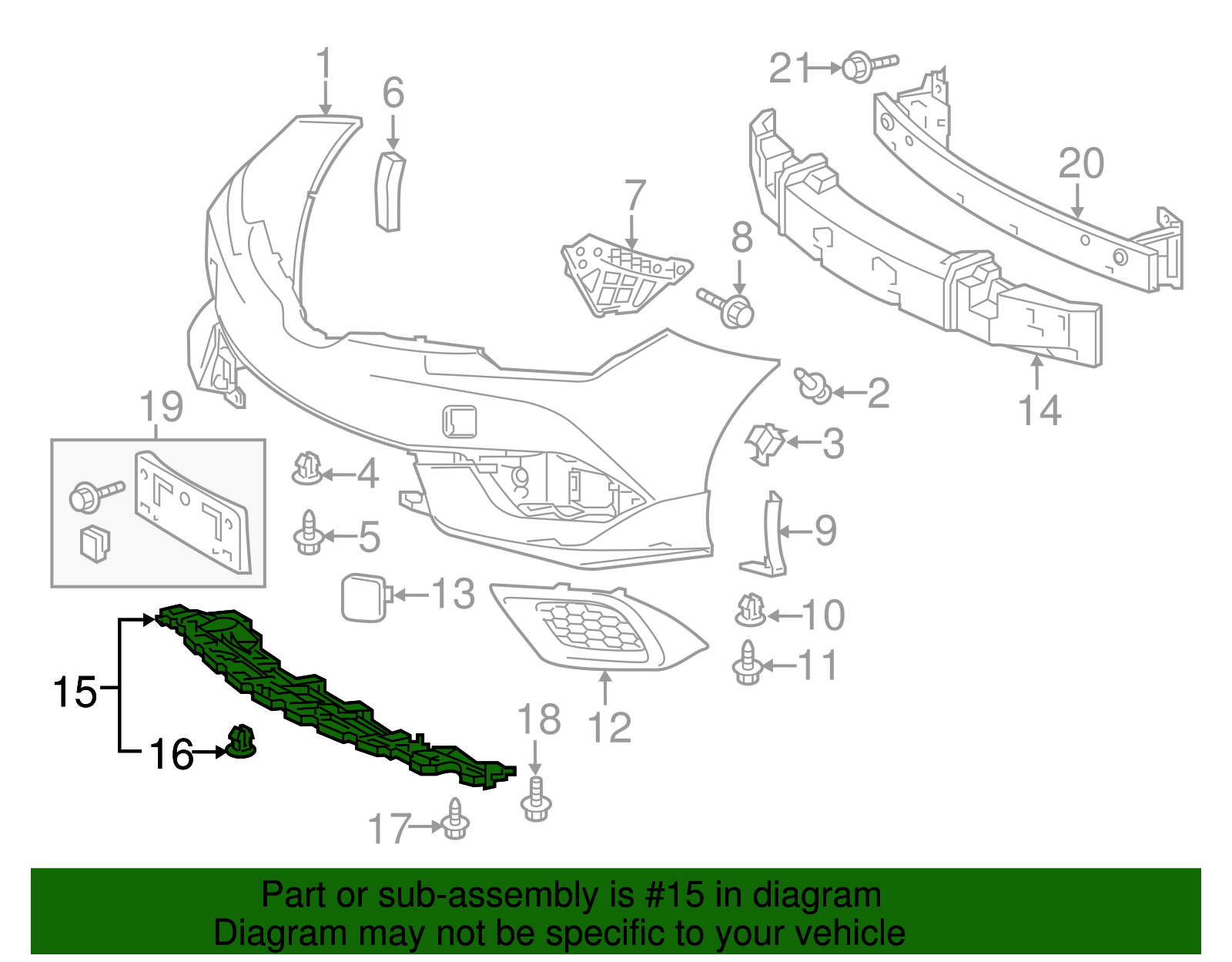 2016-2018 Toyota Lower Absorber 52618-12030 | Toyota Parts Center