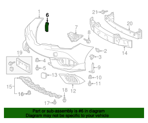 2016-2018 Toyota Bumper Cover Pad 52422-12140 | Toyota Parts Center