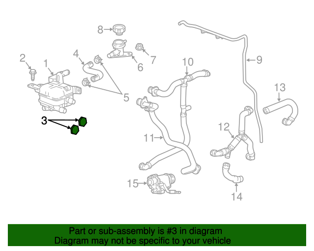 2017-2018 Cadillac CT6 Coolant Recovery Reservoir Nut 24279956 ...
