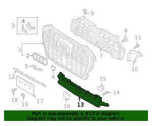 Genuine Audi 83A-807-683-A-9B9 | Lower Grille | FREE Shipping on Most ...