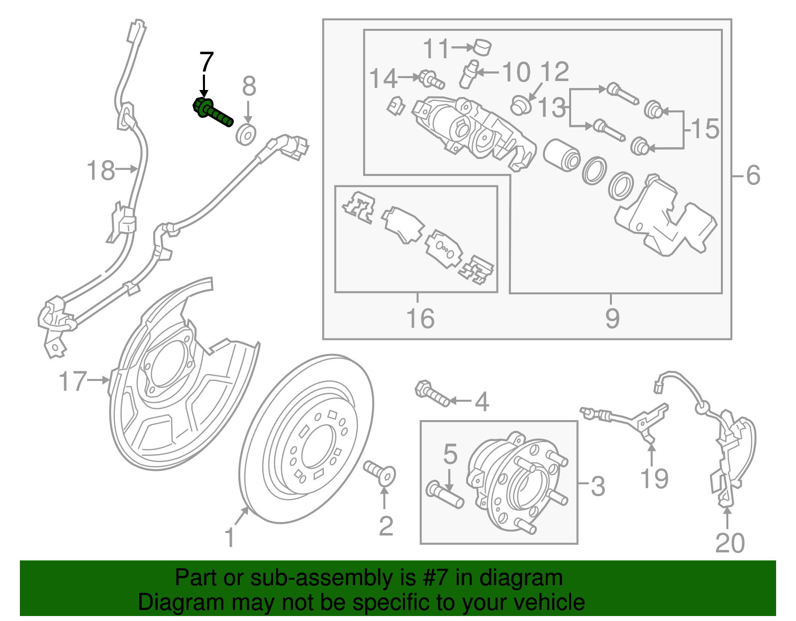 2016-2025 Kia | Caliper Assembly Mount Bolt | 51735-C1200 | Kia Auto Parts