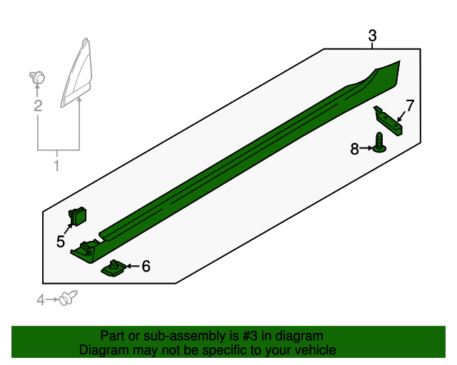 2017-2022 Hyundai Ioniq Rocker Panel Guard 87752-G2000 | OEM Parts Online
