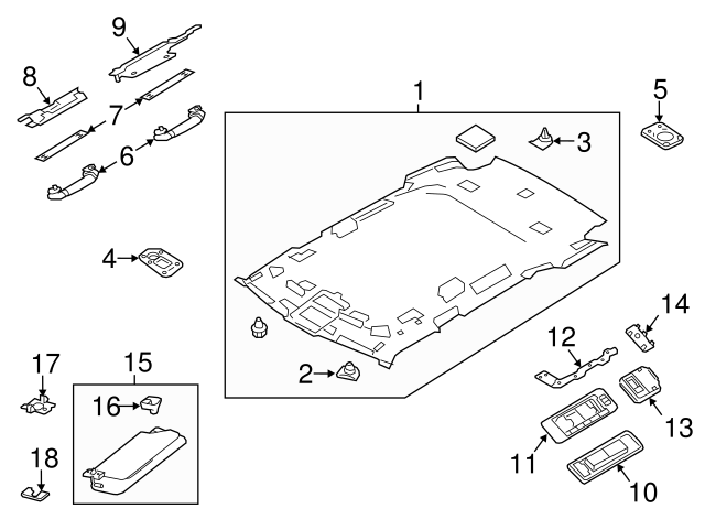 Genuine OEM Headliner Part# LR087635 Fits 2017-2022 Land Rover Range ...