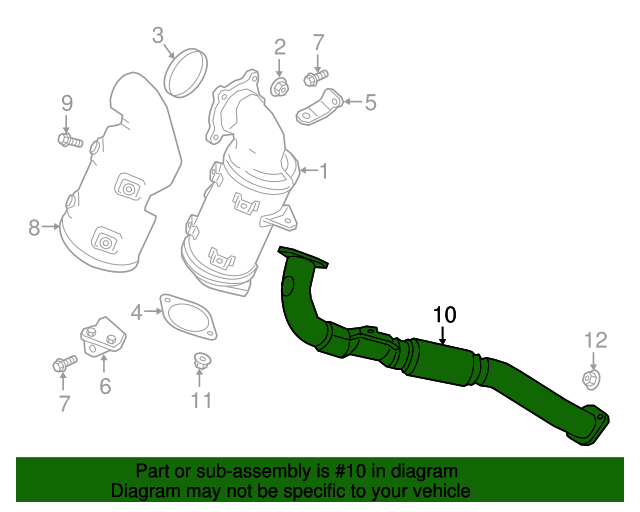 84029006 - Driver Side Exhaust Front Pipe - 2018-2020 GM | OEM Parts Quick