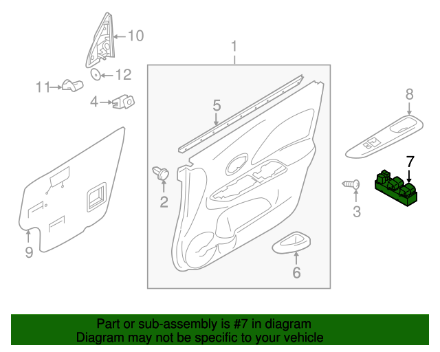 2012-2019 Nissan Door Window Switch 25401-3AA2B | AutoNationParts.com