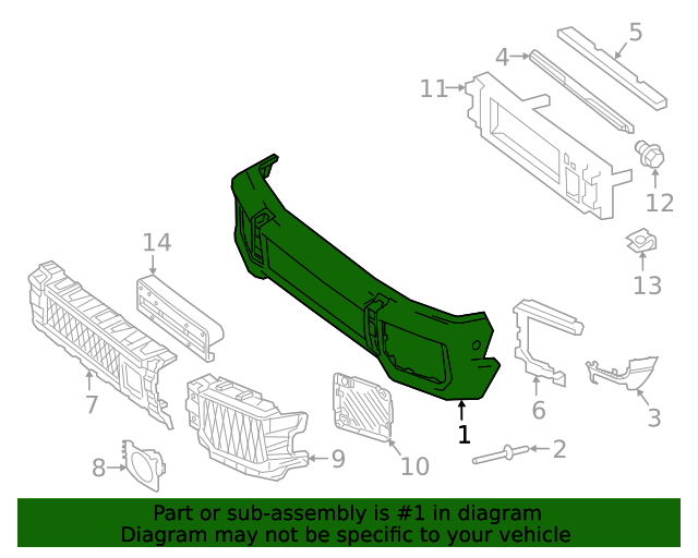 2013-2018 Mercedes-Benz Bumper Cover 463-885-03-25-9999 | MB OEM Parts