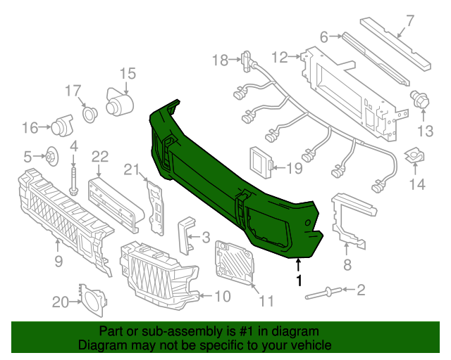 2013-2018 Mercedes-Benz Bumper Cover 463-885-03-25-9999 | MB Parts Center