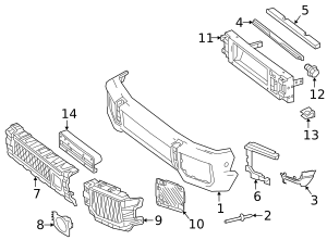 2013-2018 Mercedes-Benz Bumper Cover 463-885-03-25-9999 | MB Parts Center