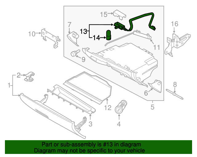 Genuine Glove Box Lamp for 2007-2018 Volvo | Part# 31305495 | Over 30% ...