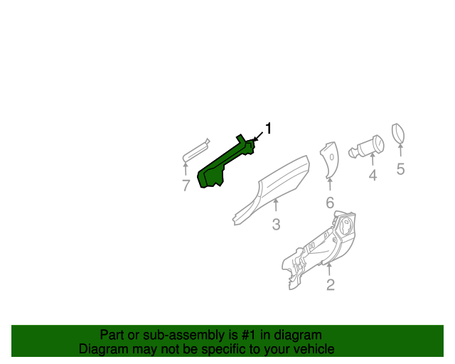 219-680-03-84 - Glove Box Frame 2006-2011 Mercedes-Benz | Mercedes-Benz ...