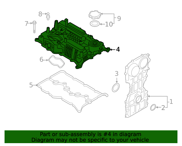 2015-2023 Hyundai Valve Cover 22400-2GGB0 | World OEM Parts Hyundai