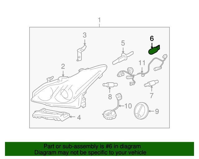 26261-89962 (2626189962) - 2002-2018 Infiniti Bulb | Infiniti Parts Net