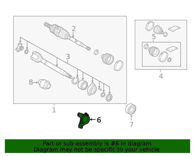 2018-2023 Toyota Bearing Support 43457-33050 | Toyota Parts Center