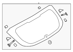 Ford CP9Z-5842006-A - Back Glass - 2012-2014 Ford Focus | OEM Ford ...