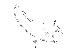 251-860-05-47 - Headlight Washer Nozzle 2006-2010 Mercedes-Benz ...