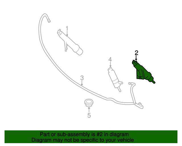 251-860-05-47 - Headlight Washer Nozzle 2006-2010 Mercedes-Benz ...