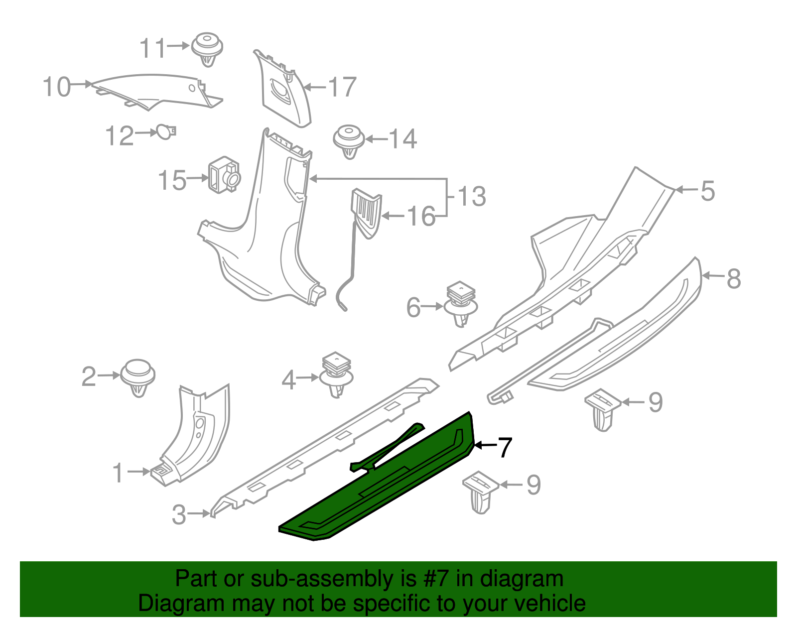 51-47-7-405-774 - Scuff Plate - 2017-2020 BMW | BMW Parts Exchange