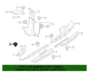 2017-2024 BMW Lift-Gate Trim Panel Clip 07-14-7-293-811 ...