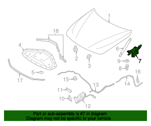 41617286344 - 2012-2021 BMW Hood Hinge (41-61-7-286-344) | BMW of South ...