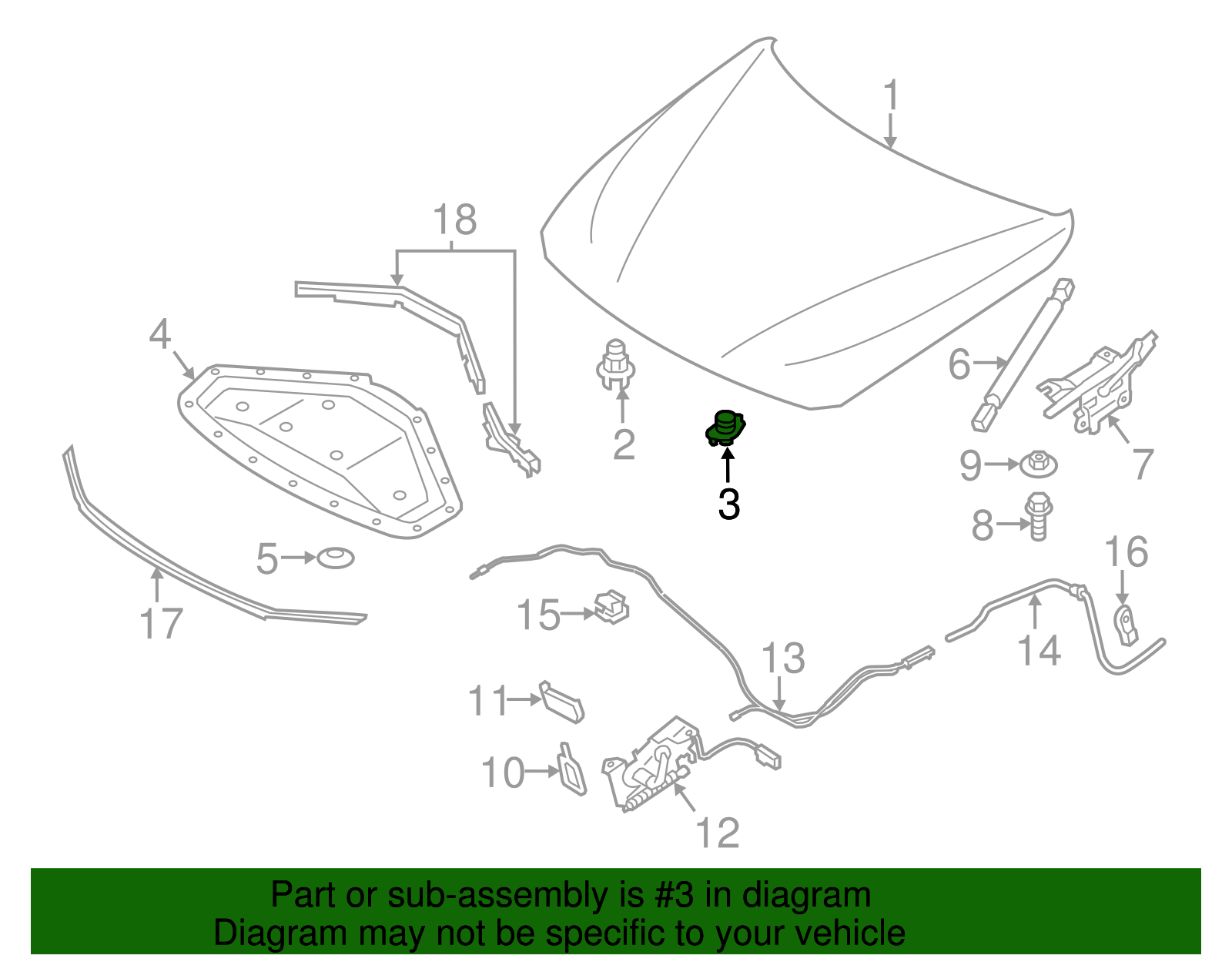 51237291089 - 2012-2021 BMW Hood Bumper (51-23-7-291-089) | BMW of ...