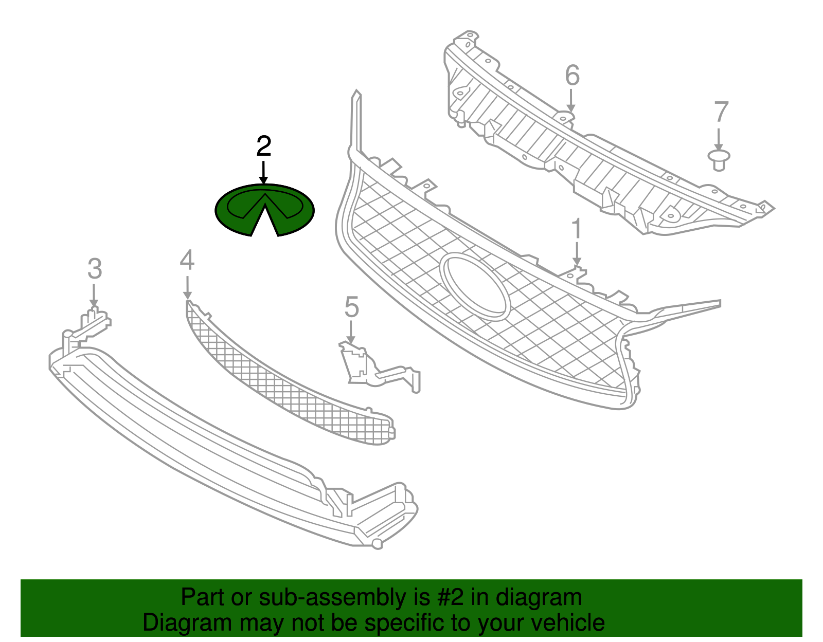 2017-2019 Infiniti QX30 Emblem 62890-5DA1A | Infiniti Parts Online