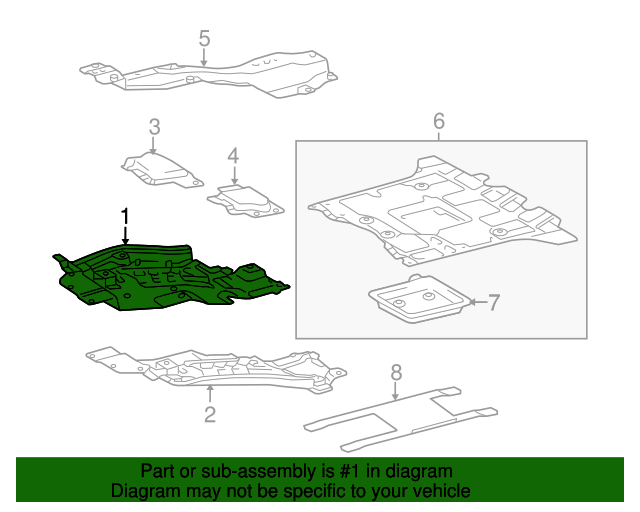 51408-60050 - Front Shield - 2008-2021 Lexus LX570 | DiscMonster