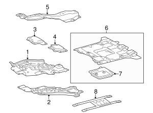 51405-60250 - Center Shield - 2008-2011 2013-2020 Lexus LX570 ...