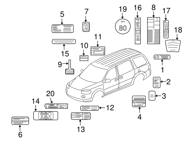 15053409 Label - New OEM Part From GM Parts Direct | GM Parts Store