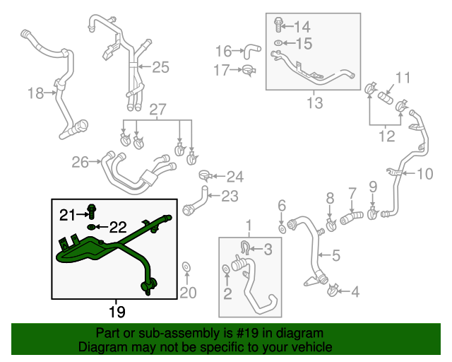 2010-2012 Volkswagen Touareg Front Pipe 059-121-075-CH | VW Direct Parts