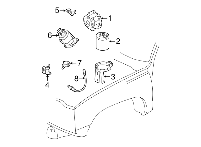1990-2005 GM Vapor Canister Purge Valve 1997277 | TascaParts.com
