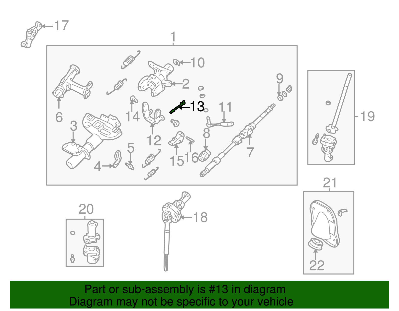 Genuine Toyota Tilt Lever Link part# 45885-35010 for 1996-2004 Toyota ...
