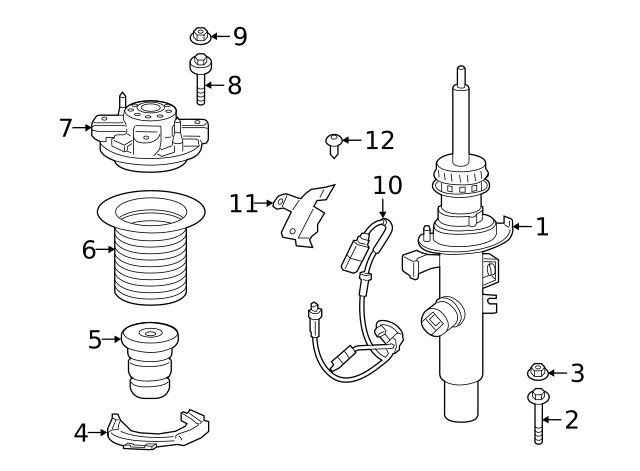 2019-2024 BMW Support bearing, front 31-30-6-890-656 | AutoNationParts.com