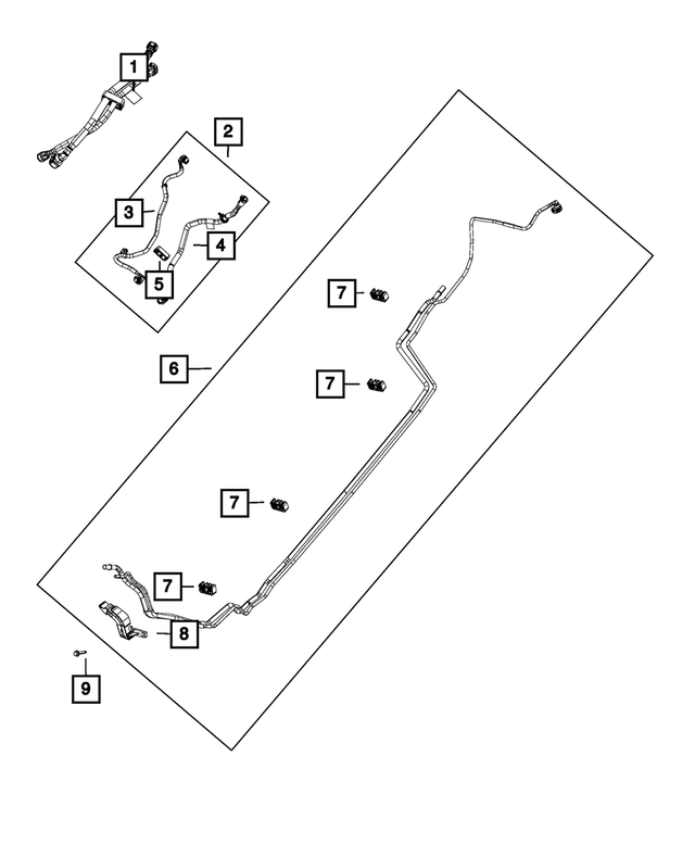 2014 Jeep Cherokee Fuel Supply And Return Tube 68217166AB | Mopar eStore