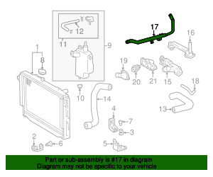 16206-0F010 - High-Quality Engine Coolant Bypass Pipe for 2005-2007 ...