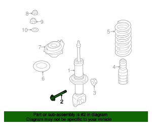 2012-2014 Subaru Strut Bolt 901000375 | Subaru Online Parts