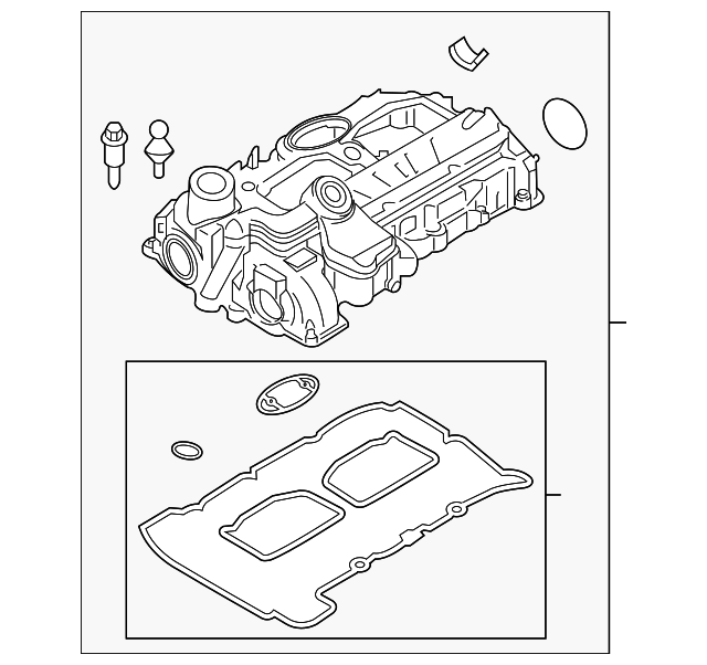 Genuine BMW 11-12-7-588-412 | Valve Cover | FREE Shipping on Most ...