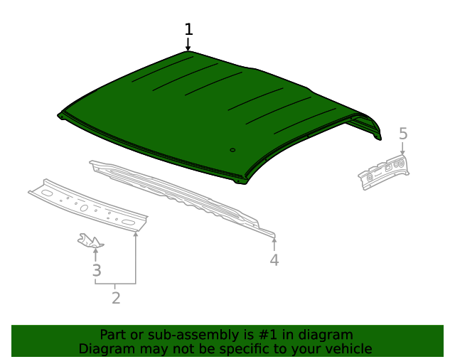 2019-2023 GM Roof Panel 84688150 | GMPartsDirect.com
