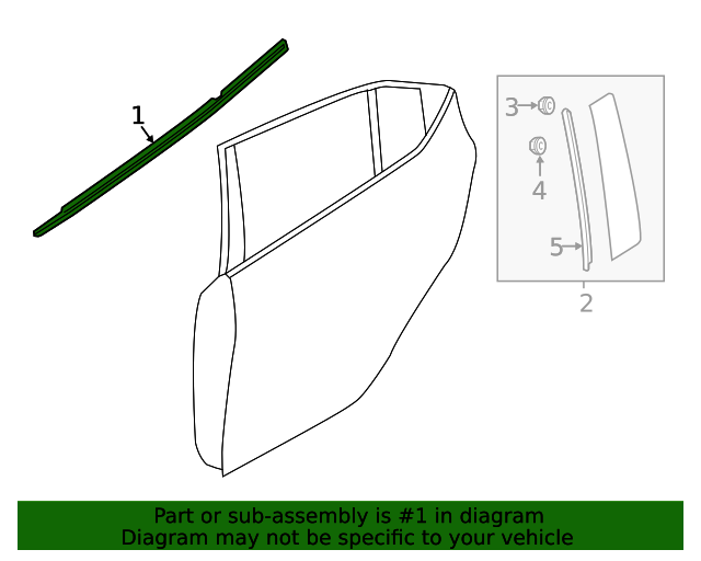 2019-2021 Mazda 3 OEM NEW 2019-2020 Mazda 3 Mexico built Belt Molding ...