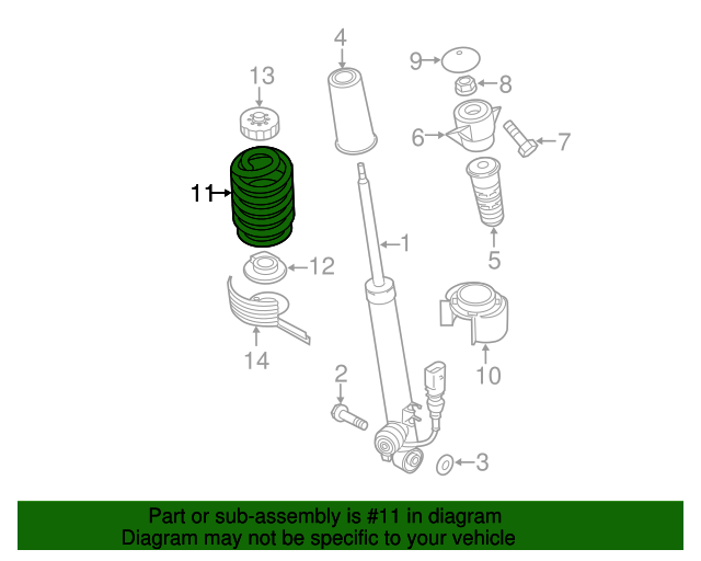 8R0-511-115-AL - Coil Spring 2009-2017 Audi | AutoNationParts.com