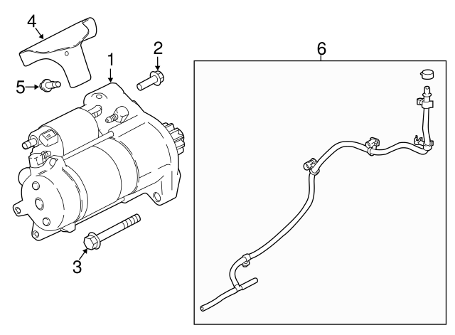 2018-2020 Land Rover Range Rover Velar Starter LR090949 | OEM Parts Online