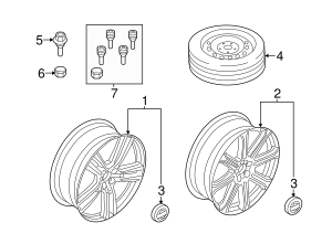2019-2020 Volvo XC60 19-Inch 10-Spoke Black Diamond Cut Alloy 31423852 ...