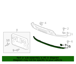 2019-2022 GMC Front Bumper Fascia Air Deflector 84225817 GM ...