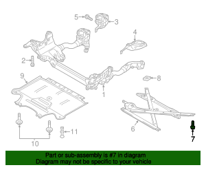 N-911-511-01 - Lower Reinforced Mount Bolt 2008-2023 Audi | Audi OEM Parts
