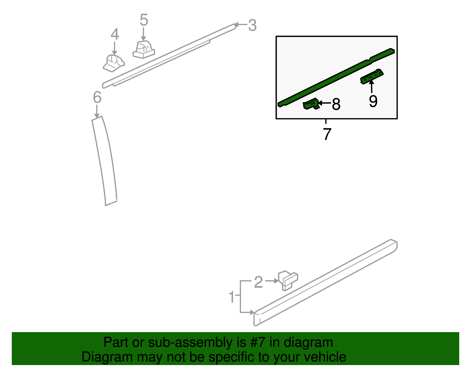 72910-SHJ-A01 - Belt Molding 2005-2007 Honda Odyssey | Honda Parts Online