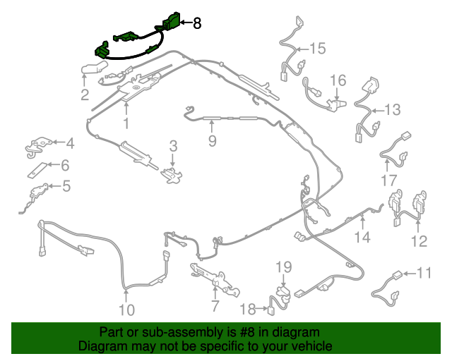 Genuine BMW 54-37-7-183-321 | Convertible Top Wiring Harness | FREE ...