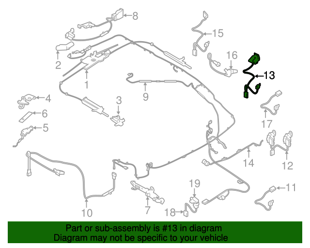 Genuine BMW 54-37-5-A19-AA5 | Convertible Top Wiring Harness | FREE ...